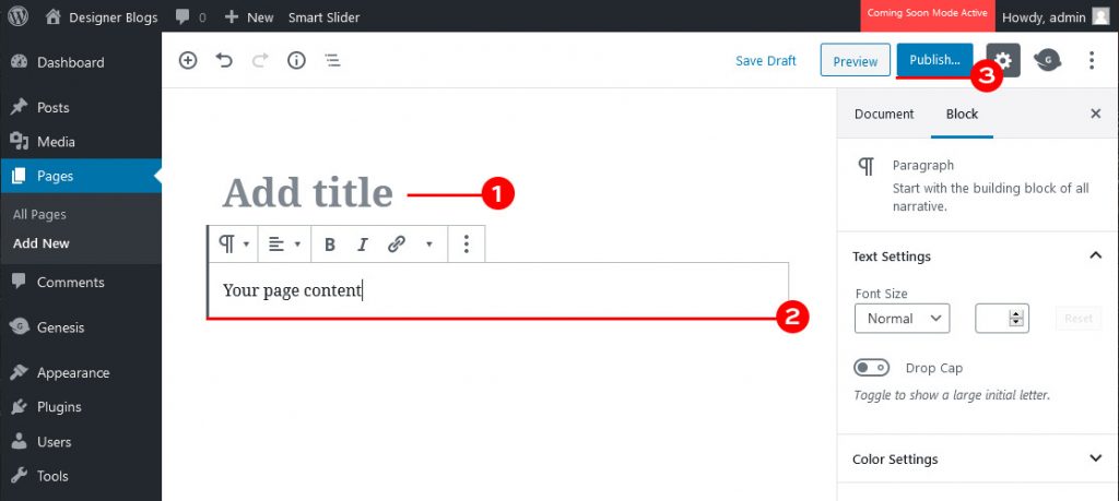 How to Add Pages to a WordPress Blog - Designer Blogs tutorial