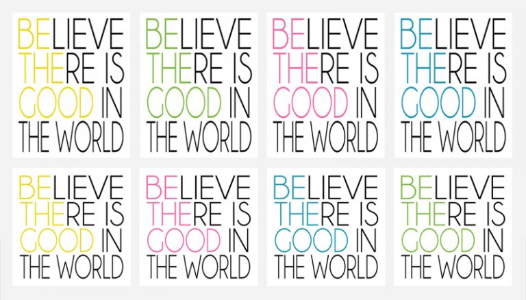 Be The Good - Positive Free Printable Poster - Designer Blogs