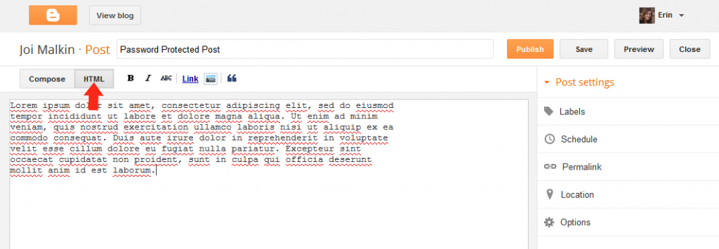 How to Set Up a Password Protected Page