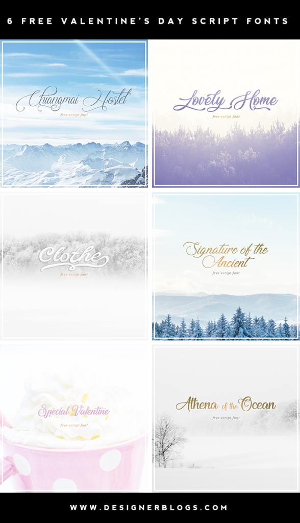 6 Free Valentine's Day Script Fonts - Designer Blogs