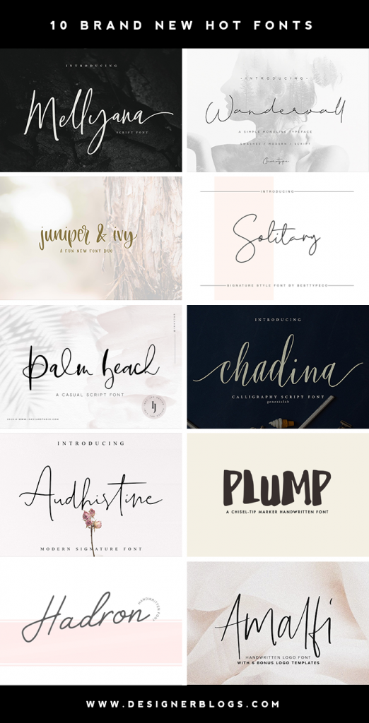 Ten Brand New Hot Fonts | Typography - Designer Blogs