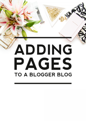 Adding Pages to Blogger Blog | DesignerBlogs.com