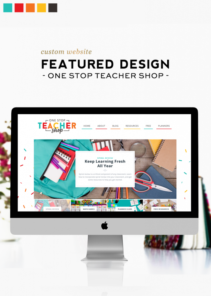 Custom Design Feature | One Stop Teacher Shop - Designer Blogs