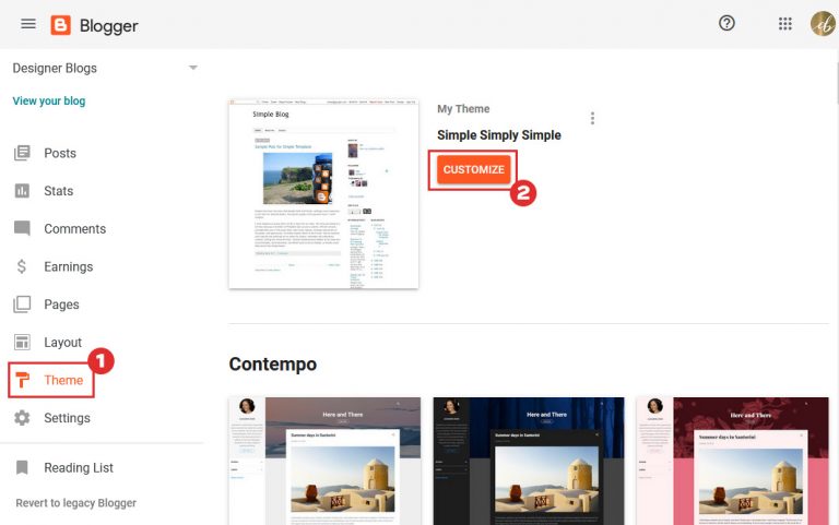 How to Change Your Blogger Layout - Designer Blogs