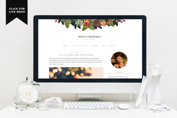 Merry Christmas | Free Holiday Blogger Template | Designer Blogs