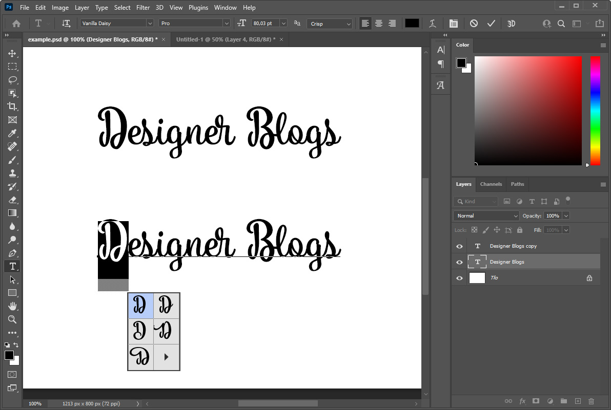 How To Use Font Glyphs Make Your Text Fancy Designer Blogs