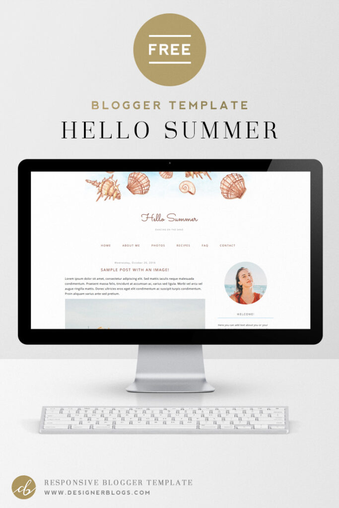 Hello Summer | Free Summer Blogger Template | Designer Blogs