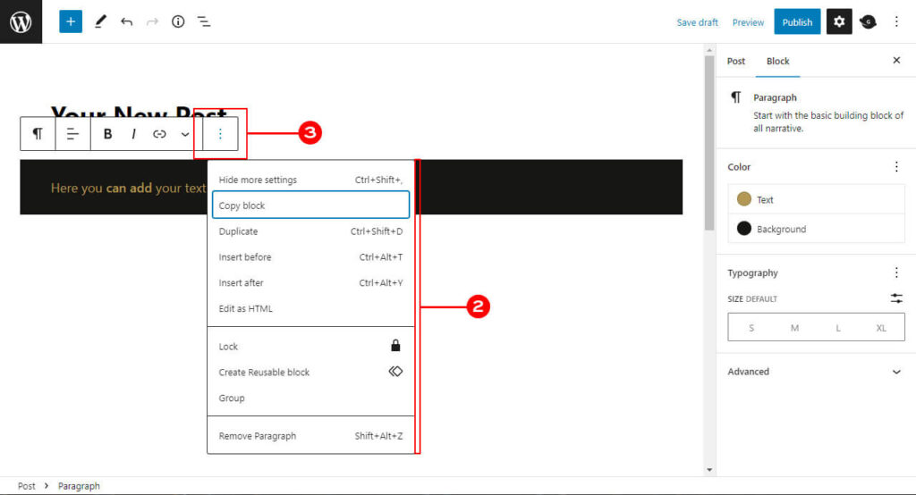 How to duplicate and edit WordPress blocks - Designer Blogs