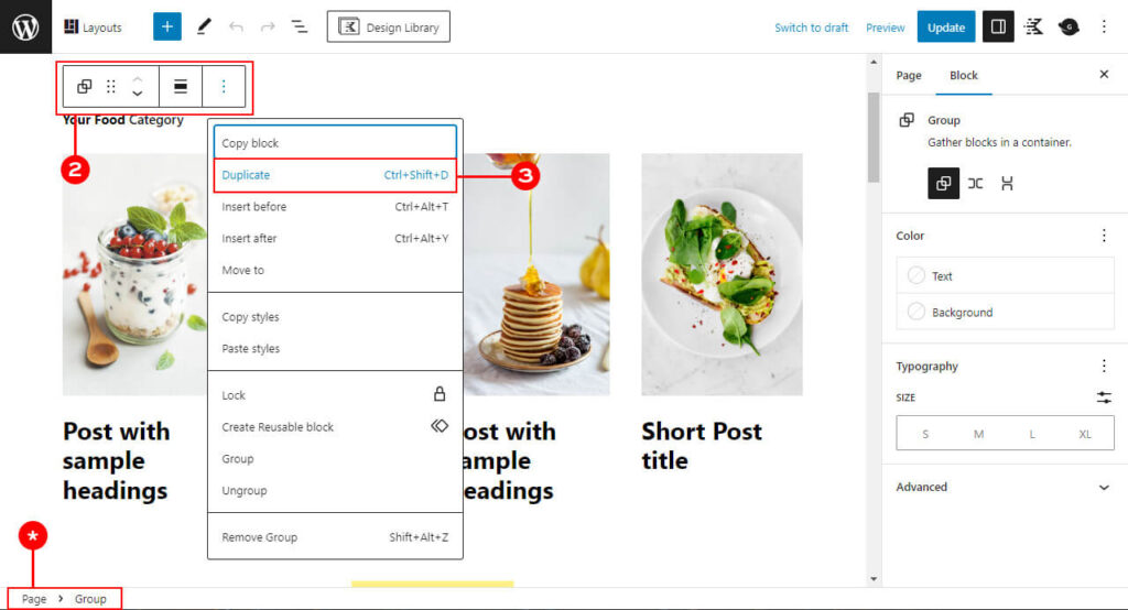 How to duplicate and edit WordPress blocks - Designer Blogs